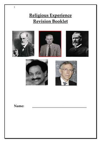 A LEVEL RS - Religious Experience Revision Booklet | Teaching Resources