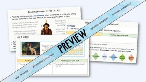 Poaching in the Industrial Age (Edexcel) | Teaching Resources