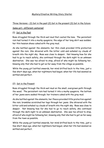 KS2 Descriptive Mystery Story Starter Paragraph - 3 versions - past ...