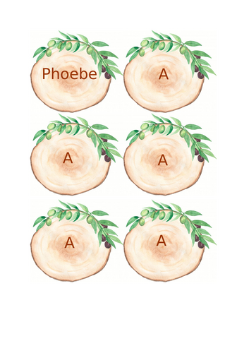 Editable natural peg labels | Teaching Resources