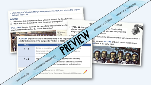 Tolpuddle Martyrs - Industrial Age (Edexcel) | Teaching Resources