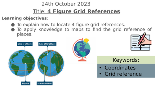 4 Figure Grid References | Teaching Resources