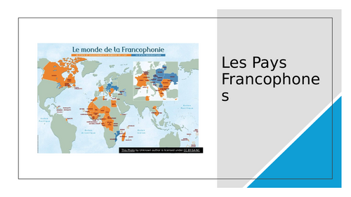 Research Project - French speaking countries | Teaching Resources