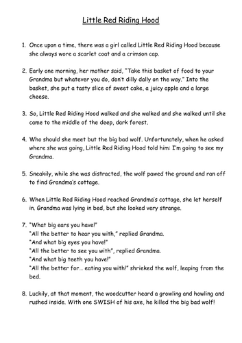 Little Red Riding Hood T4W | Teaching Resources
