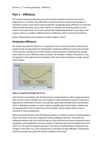 A Level Economics - Efficiency | Teaching Resources