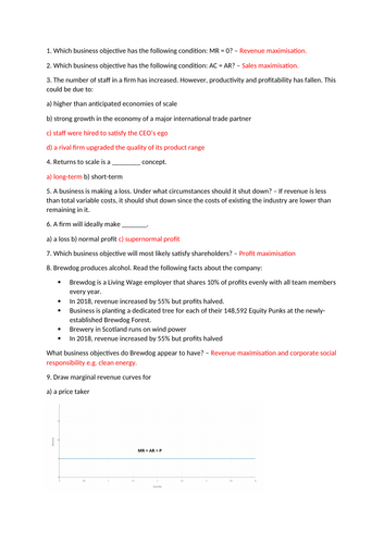 A Level Economics - Efficiency | Teaching Resources