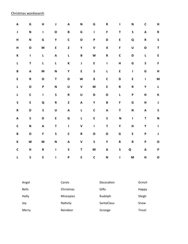 Collection of Christmas wordsearches | Teaching Resources