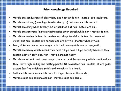 Metals and Non-metals, Properties Dominoes Game KS3 | Teaching Resources