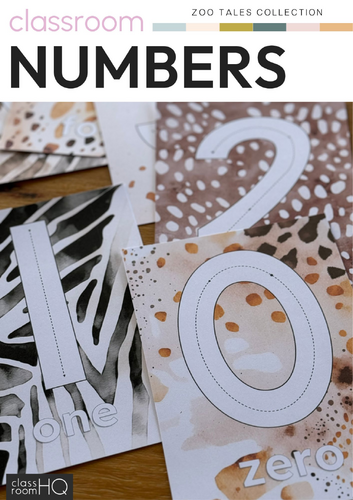 Wild Animal Zoo Theme Classroom Decor Number Posters | ZOO TALES ...