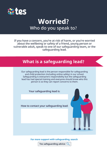 What is a safeguarding lead – school poster | Teaching Resources