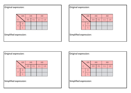 Simplifying Expressions Using Karnaugh Maps | Teaching Resources Simplifying Expressions Using Karnaugh Maps | Teaching Resources