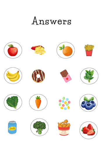 printable choosing healthy foods worksheet for kindergarten | Teaching ...