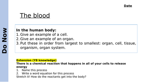 The blood | Teaching Resources