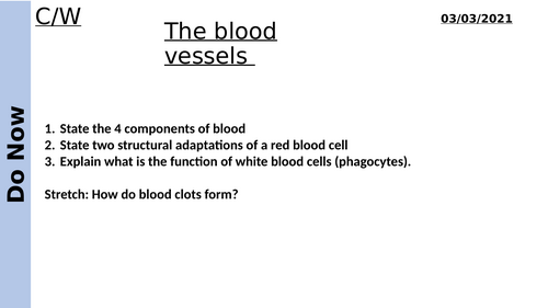 The blood vessels | Teaching Resources