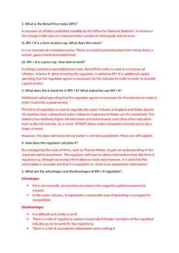 A Level Economics - Government Intervention (Theme 3) | Teaching Resources