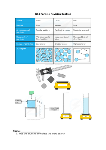 KS4 Particle Model Revision Booklet | Teaching Resources