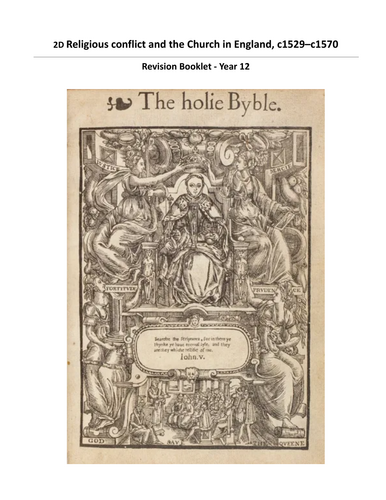 Revision Booklets: Religious conflict and the Church in England ...
