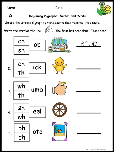 Consonant Digraphs Phonics Worksheets Word Search Spring | Teaching ...