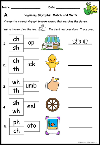 Consonant Digraphs Phonics Worksheets Word Search Spring | Teaching ...