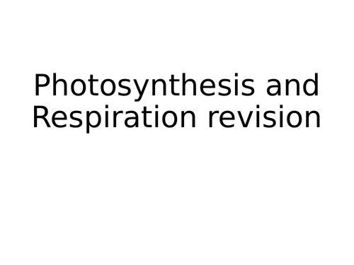 Aqa B8 And B9 Bioenergetics Quiz Teaching Resources