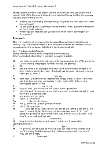 Language and Social Groups A Level Unit | Teaching Resources