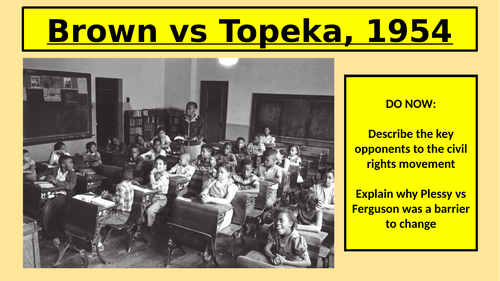 US Civil Rights: Brown v Topeka and Little Rock | Teaching Resources