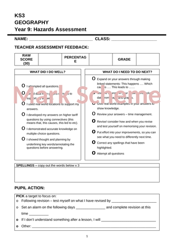 Y9 Hazards SOW | Teaching Resources
