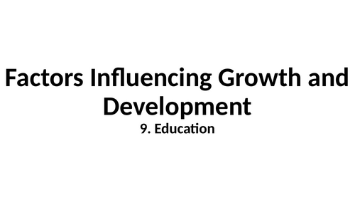 A Level Economics - Factors Influencing Growth and Development ...