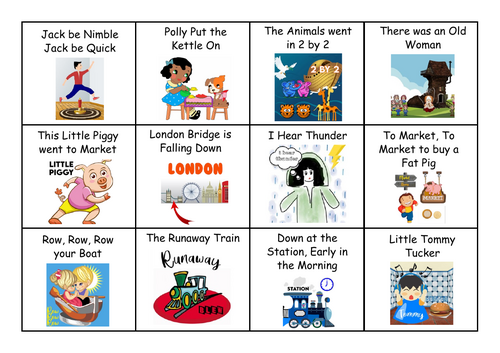Songs and Rhymes Choosing Boards EYFS SEND | Teaching Resources