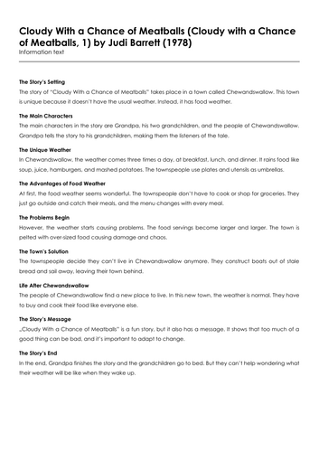 Cloudy With a Chance of Meatballs (Cloudy with a Chance of Meatballs, 1 ...