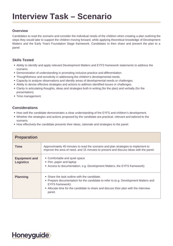 EYFS Practitioner Interview Pack | Teaching Resources