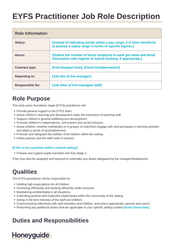 EYFS Practitioner Interview Pack | Teaching Resources