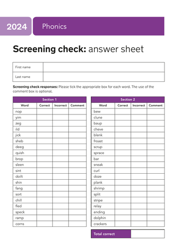 All Phonics check assessment materials 2012 to 2025 | Teaching Resources