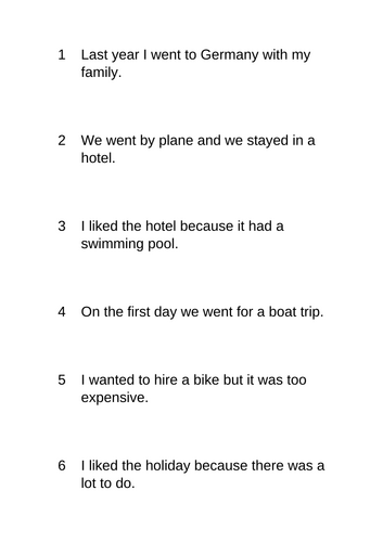 Conti style activities for holiday topic (GCSE) | Teaching Resources