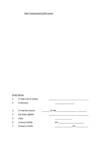 Conti style activities for holiday topic (GCSE) | Teaching Resources