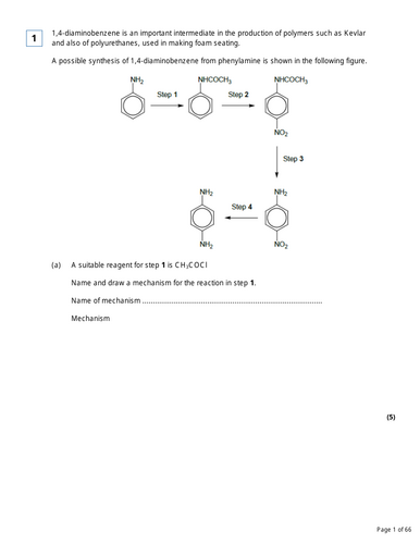 Year 13 OCR A-Level Benzene | Teaching Resources