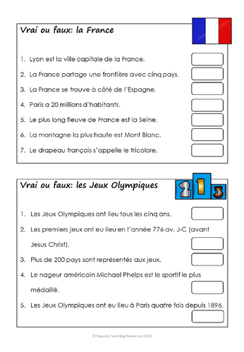Les Jeux Olympiques 2024 - host cities and countries | Teaching Resources