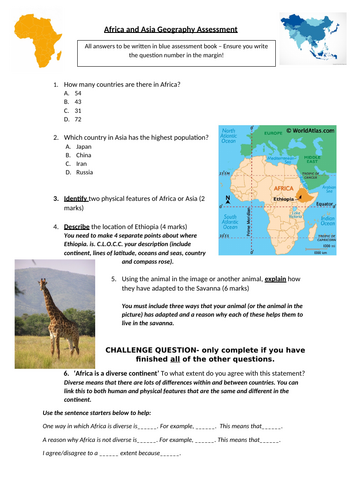 Africa and Asia | Teaching Resources