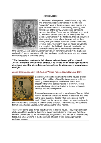 What was life like on the plantations? | Teaching Resources