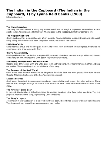 The Indian in the Cupboard (The Indian in the Cupboard, 1) by Lynne ...