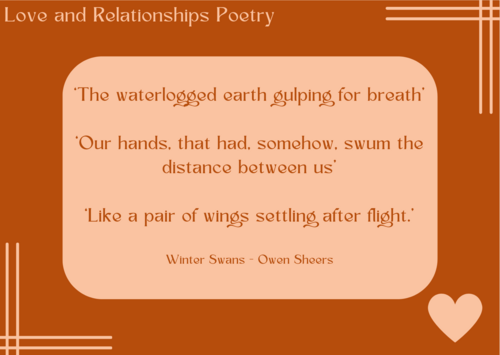 Love and Relationships Poetry Quotation Postcards | Teaching Resources