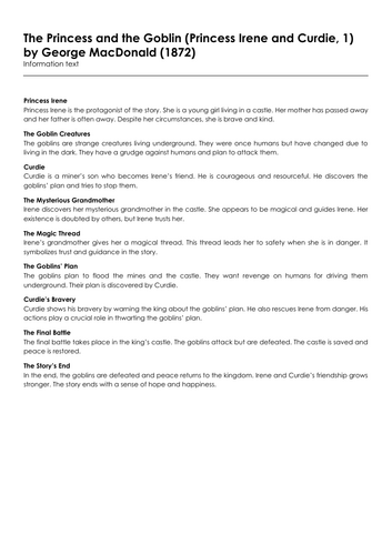 The Princess and the Goblin (Princess Irene and Curdie, 1) by George ...