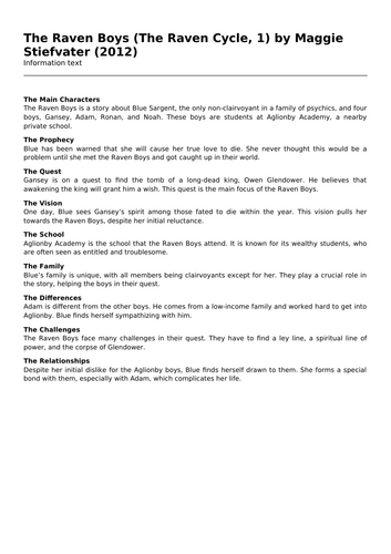 The Raven Boys (The Raven Cycle, 1) by Maggie Stiefvater (2012 ...