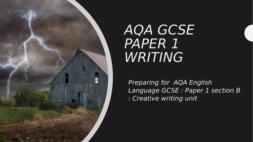 AQA GCSE English Paper 1 Question 5 - Descriptive Writing Revision ...