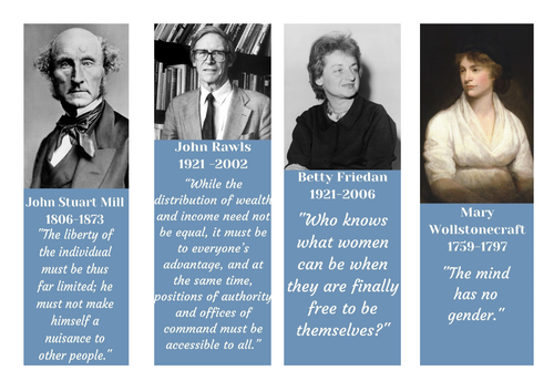 Politics A Level Political Ideas Key Thinkers bookmarks | Teaching ...