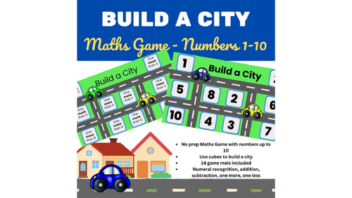 Build a City BUNDLE, Independent Math Game, Numbers to 10, Building ...
