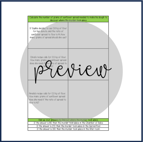 Ratio Maths Murder Mystery: Uncover Clues in an Ancient Temple ...