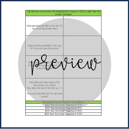 Ratio Maths Murder Mystery: Uncover Clues in an Ancient Temple ...