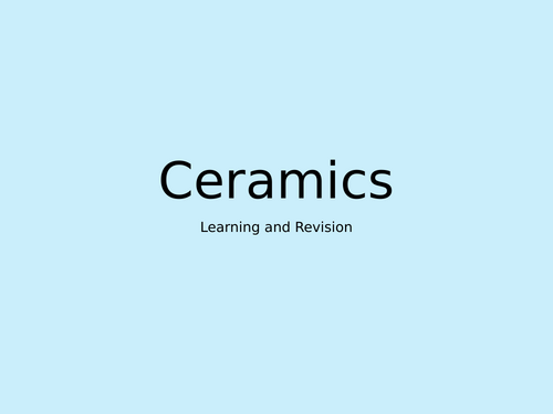 Engineering GCSE AQA - Timber & Ceramics | Teaching Resources