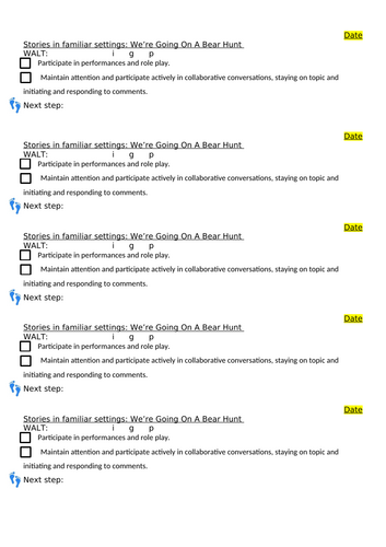 We're Going on a Bear Hunt- Learning Objectives- Year 1 | Teaching ...